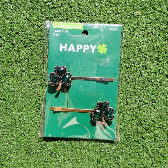 JAS, LLC | Accessories | Celebrate St Patricks Day2 Hair Pins Wgreen ...